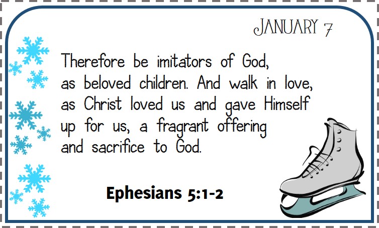 Freebie Printable: January Bible Verse Calendar – Xapa to the World