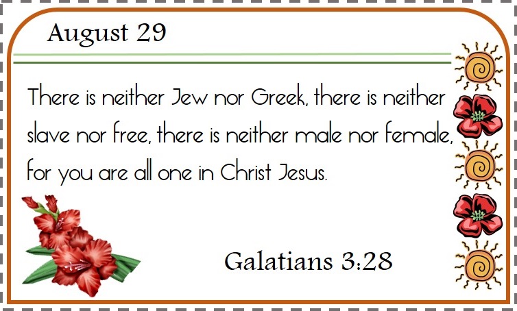 Freebie Printable: August Bible Verse Calendar – Xapa to the World